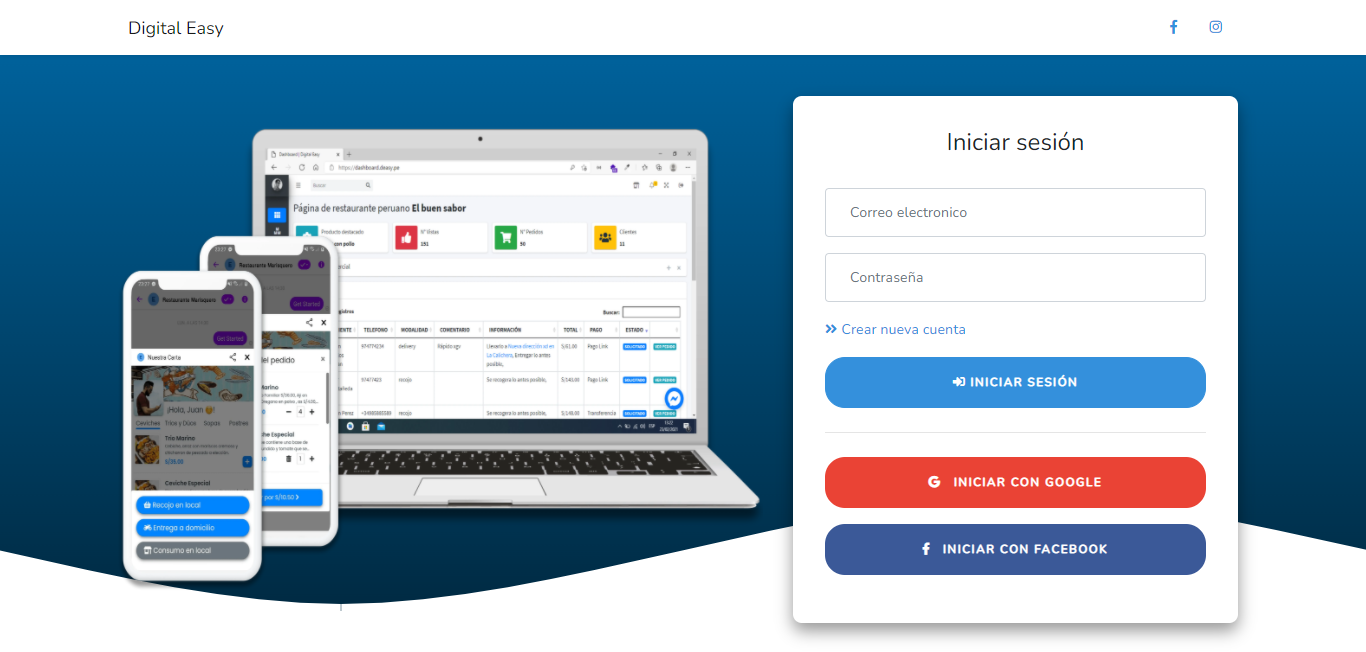 Digital Easy - Inicia sesión y administra tu negocio